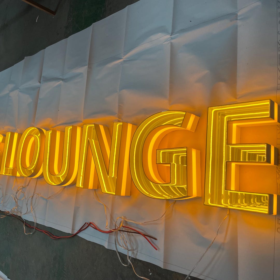 Infinity Mirror Business Sign, Channel Letters, Custom Infinity Mirror ...