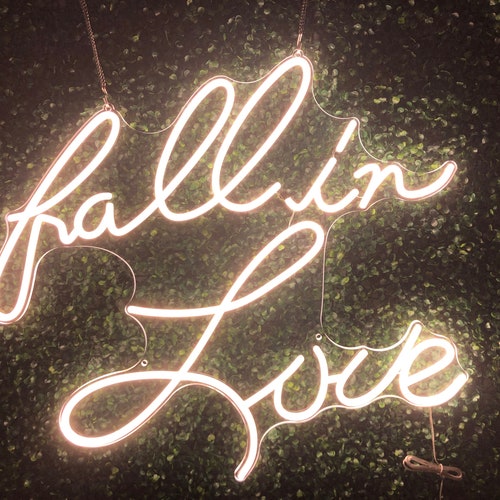 Fall in Love LED Neon Sign Wedding Bride Party Decoration - Etsy