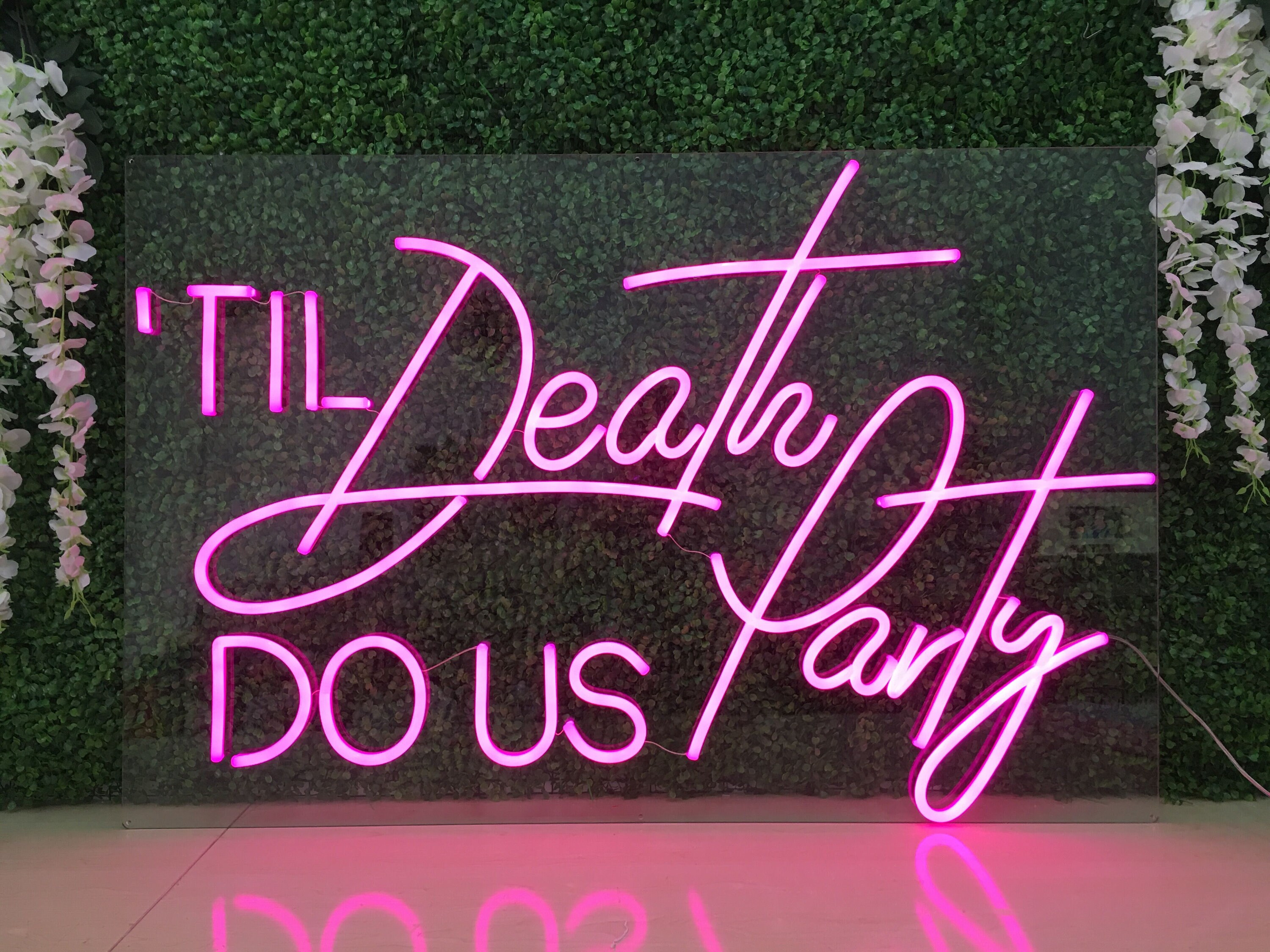 Til Death DO US Party Neon Sign Flex Led Text Neon Light Sign | Etsy