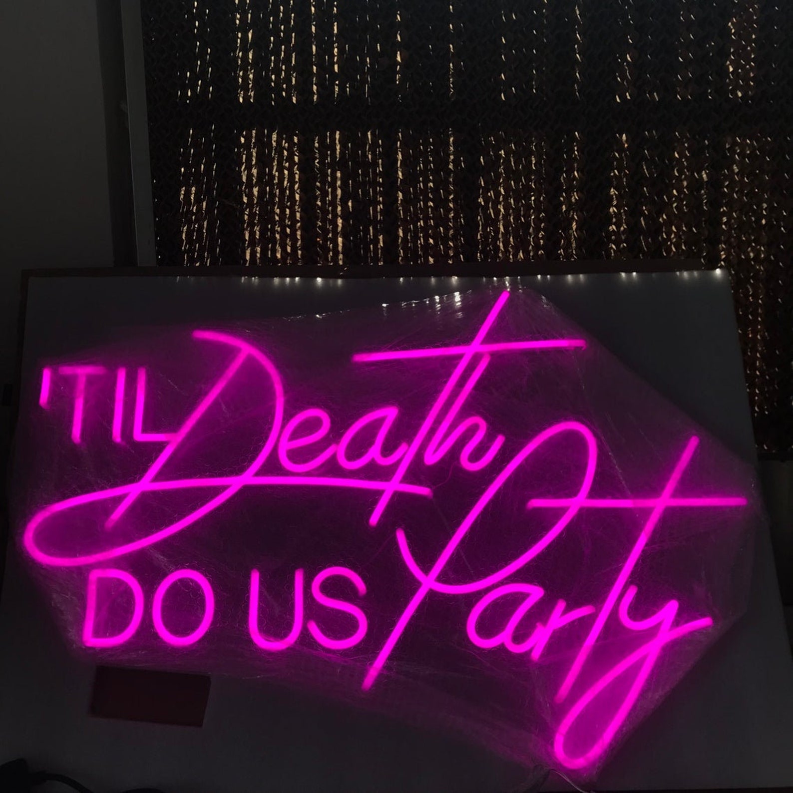 Til Death DO US Party Neon Sign Flex Led Text Neon Light Sign | Etsy