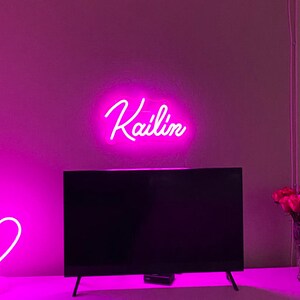 Custom Neon Sign Kids Name Family Name Custom Flex Led Neon Light Baby ...