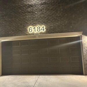 LED Backlit House Numbers, Metal Door Number, Soft Glow Address Numbers ...