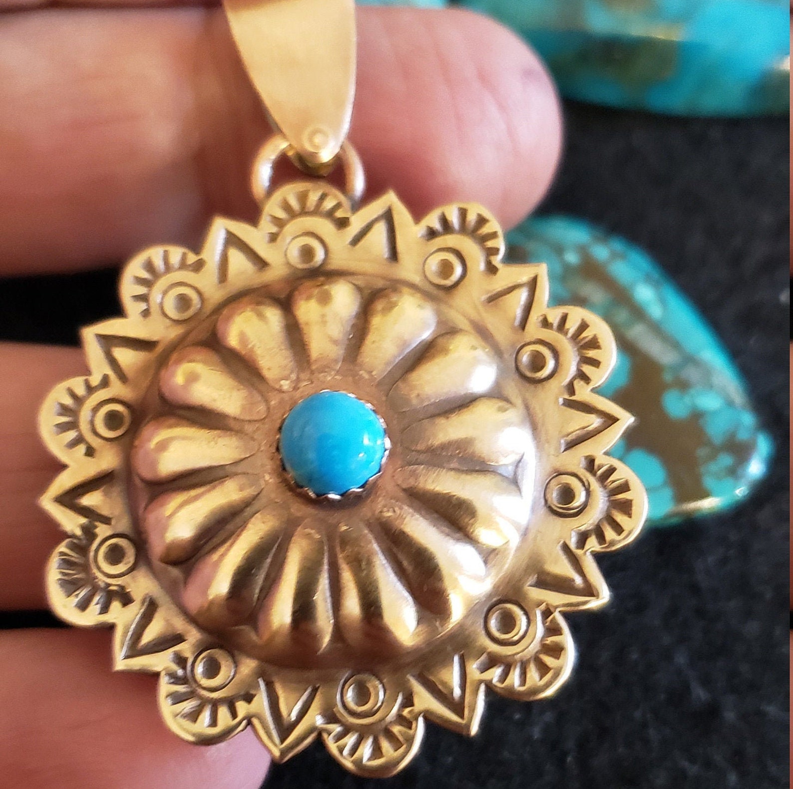 Handcrafted Concho Pendant Made From Fine Jeweler's Brass With ...