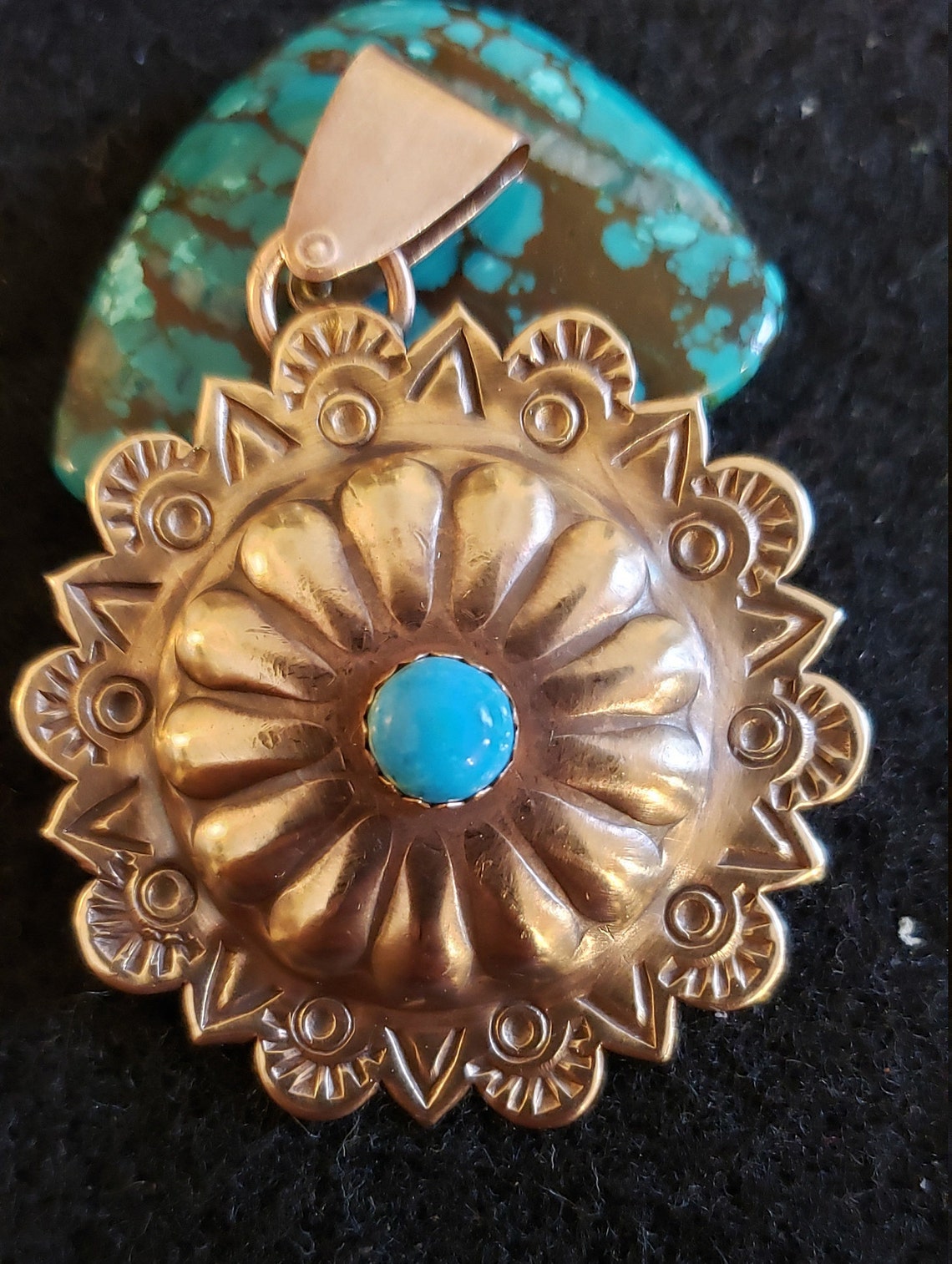 Handcrafted Concho Pendant made from Fine Jeweler's Brass | Etsy