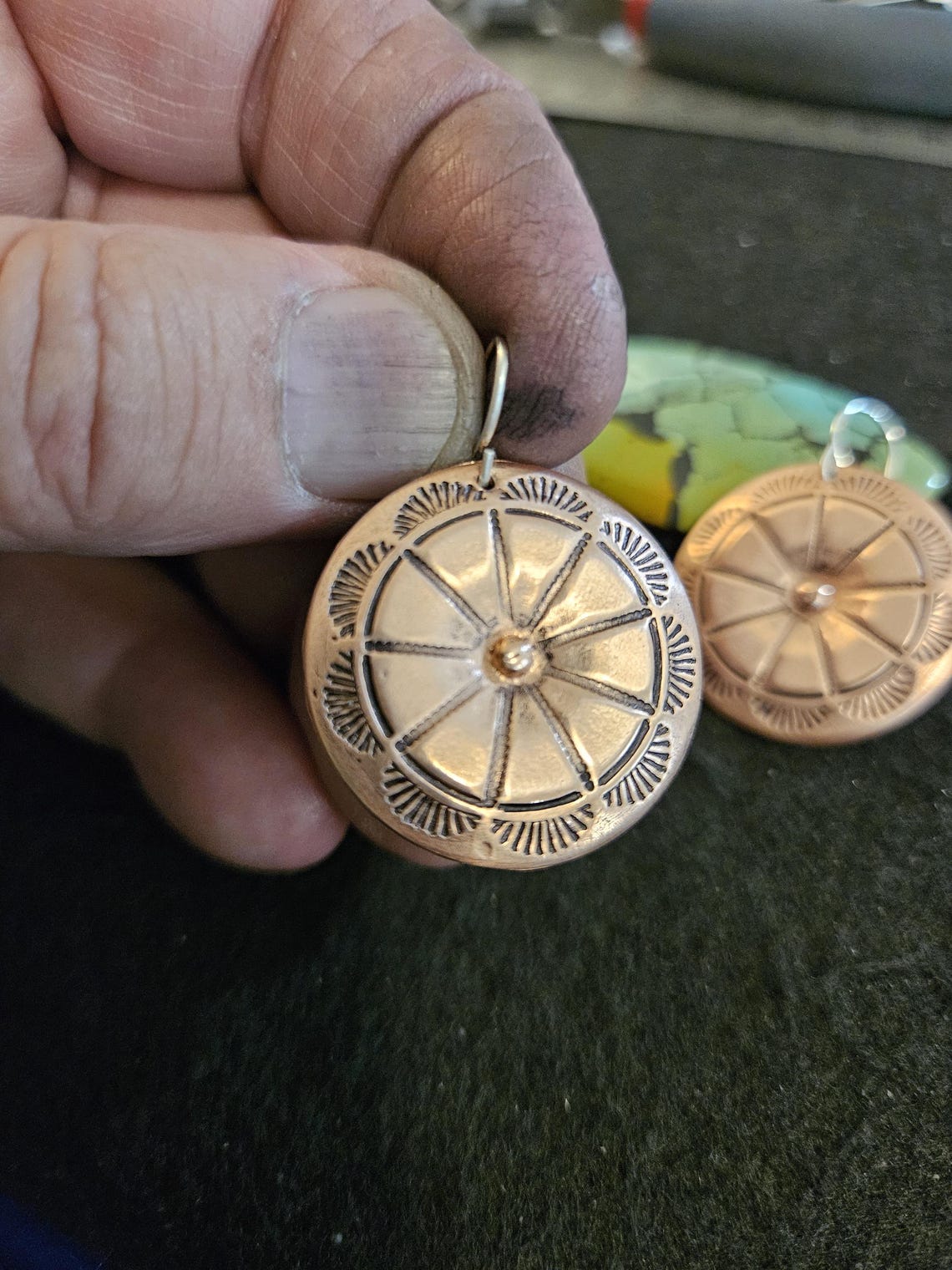 NEW: Copper Concho Earrings - Etsy