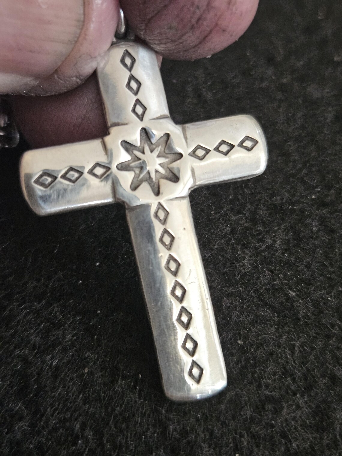 NEW: Hand-made .925 Silver Star Cross - Etsy