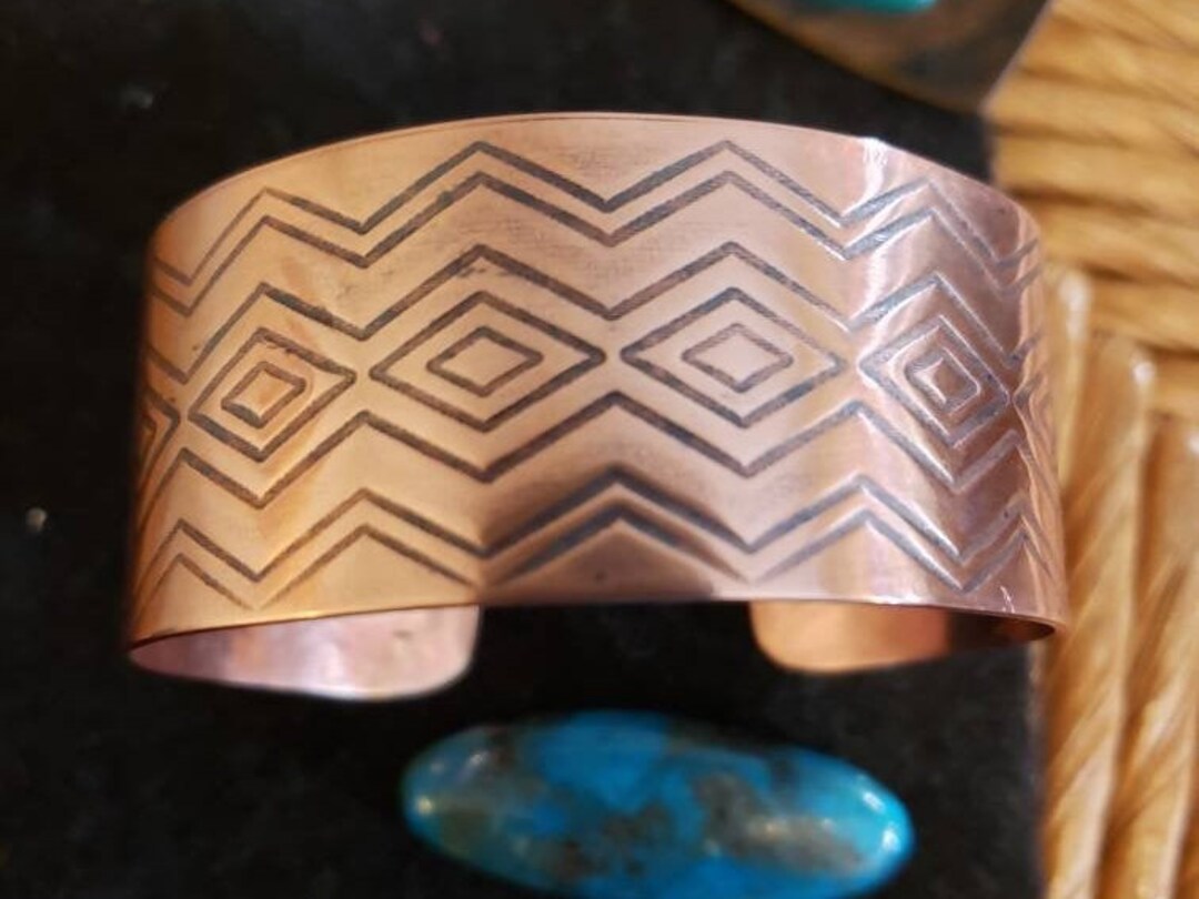 Handmade Native American Style Copper Cuff - Etsy