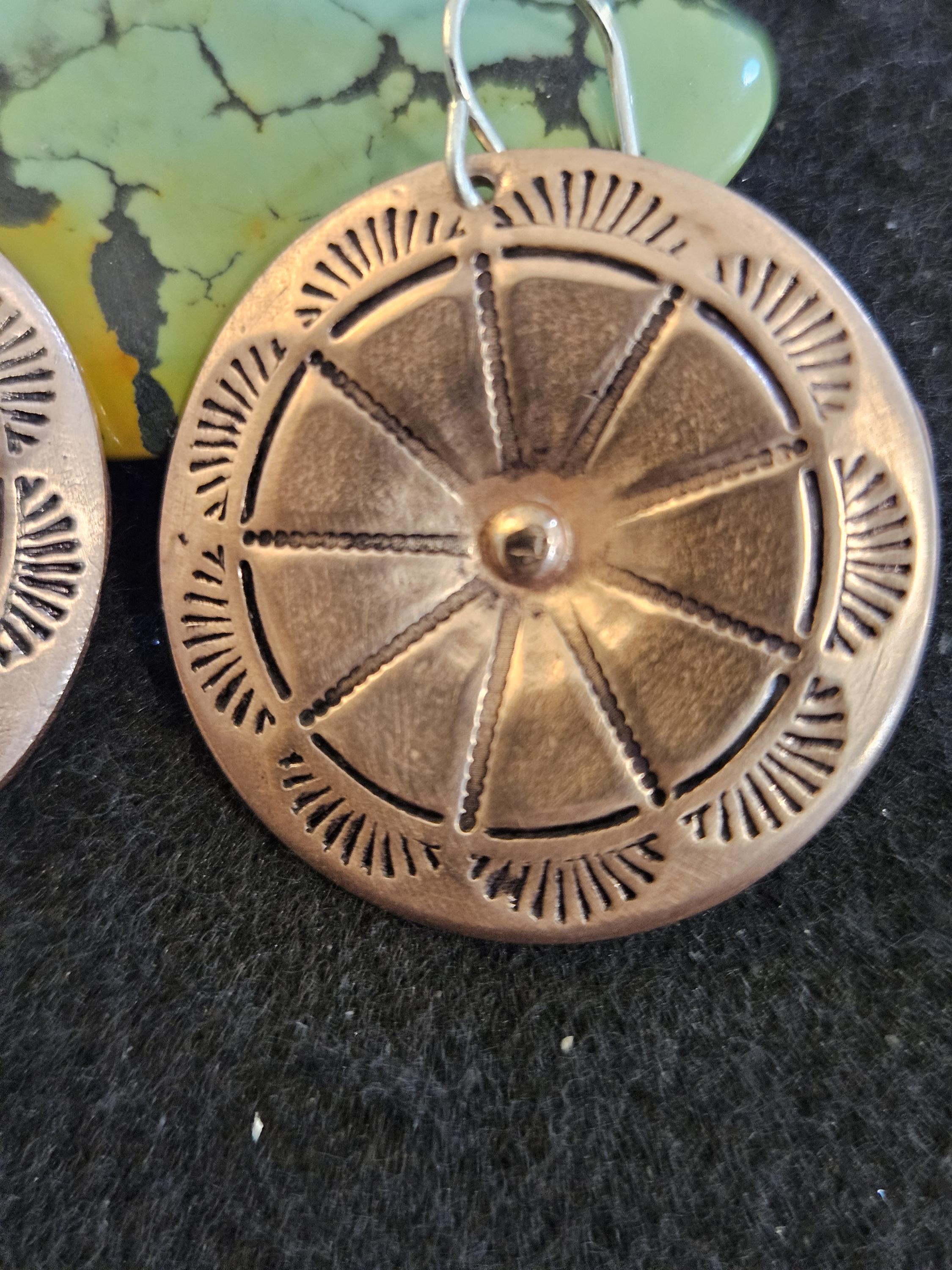 NEW: Copper Concho Earrings - Etsy