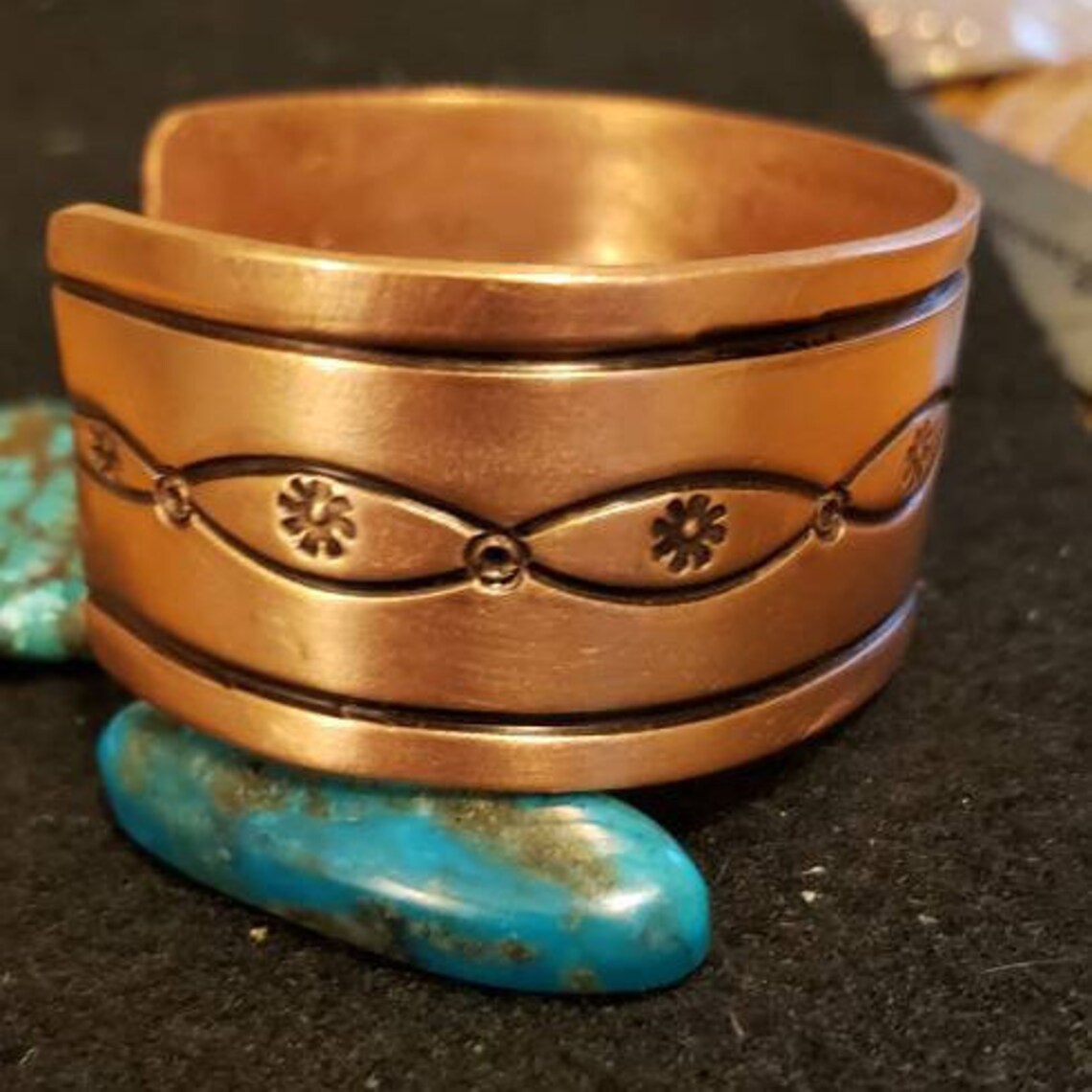 Hand-made Hand-stamped Copper Cuff - Etsy