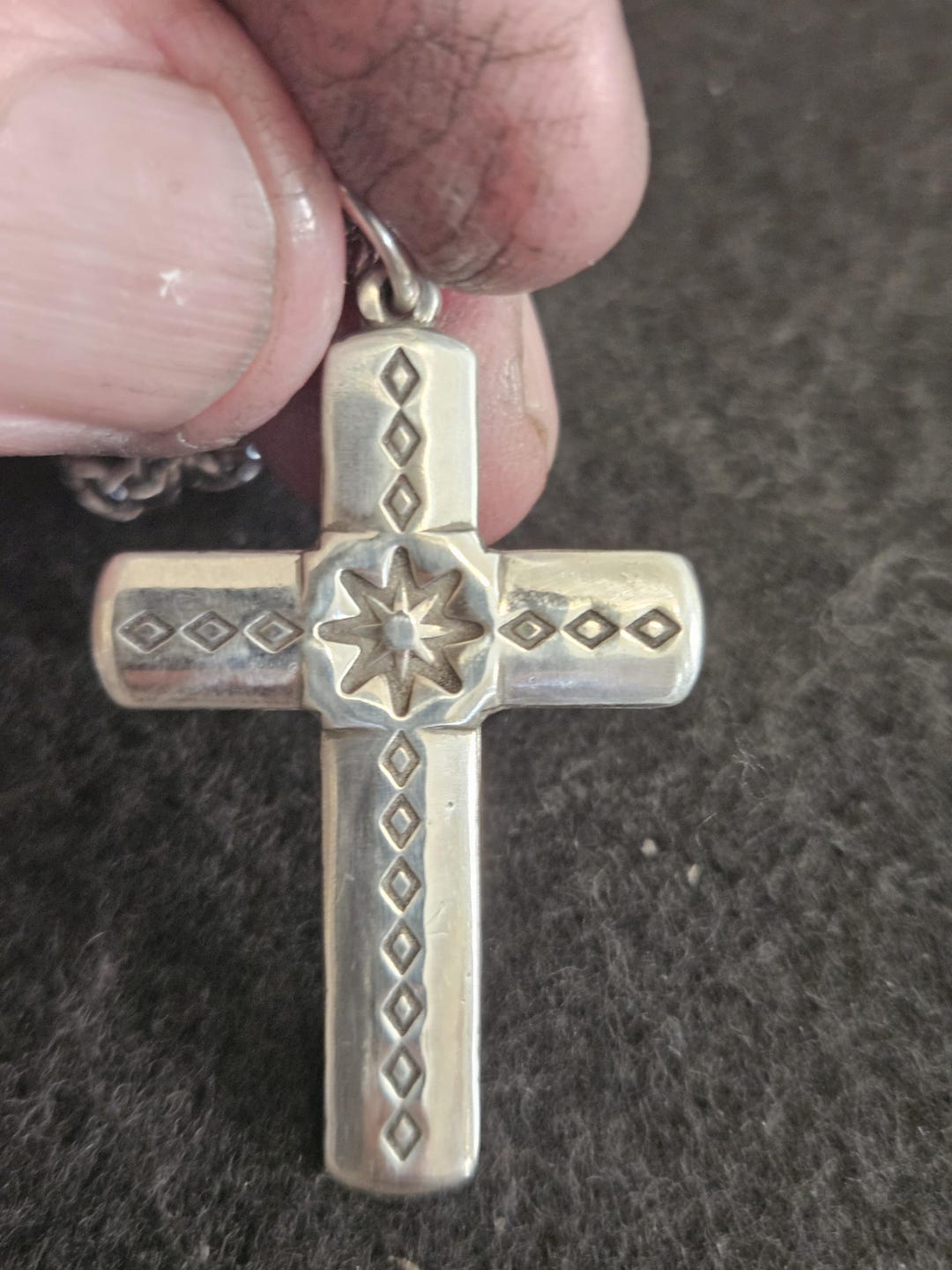 NEW: Hand-made .925 Silver Star Cross - Etsy