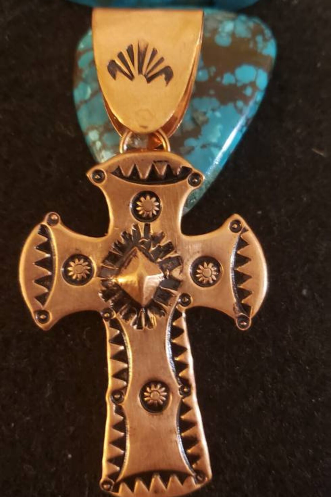 Hand-made Hand-stamped Copper Cross - Etsy