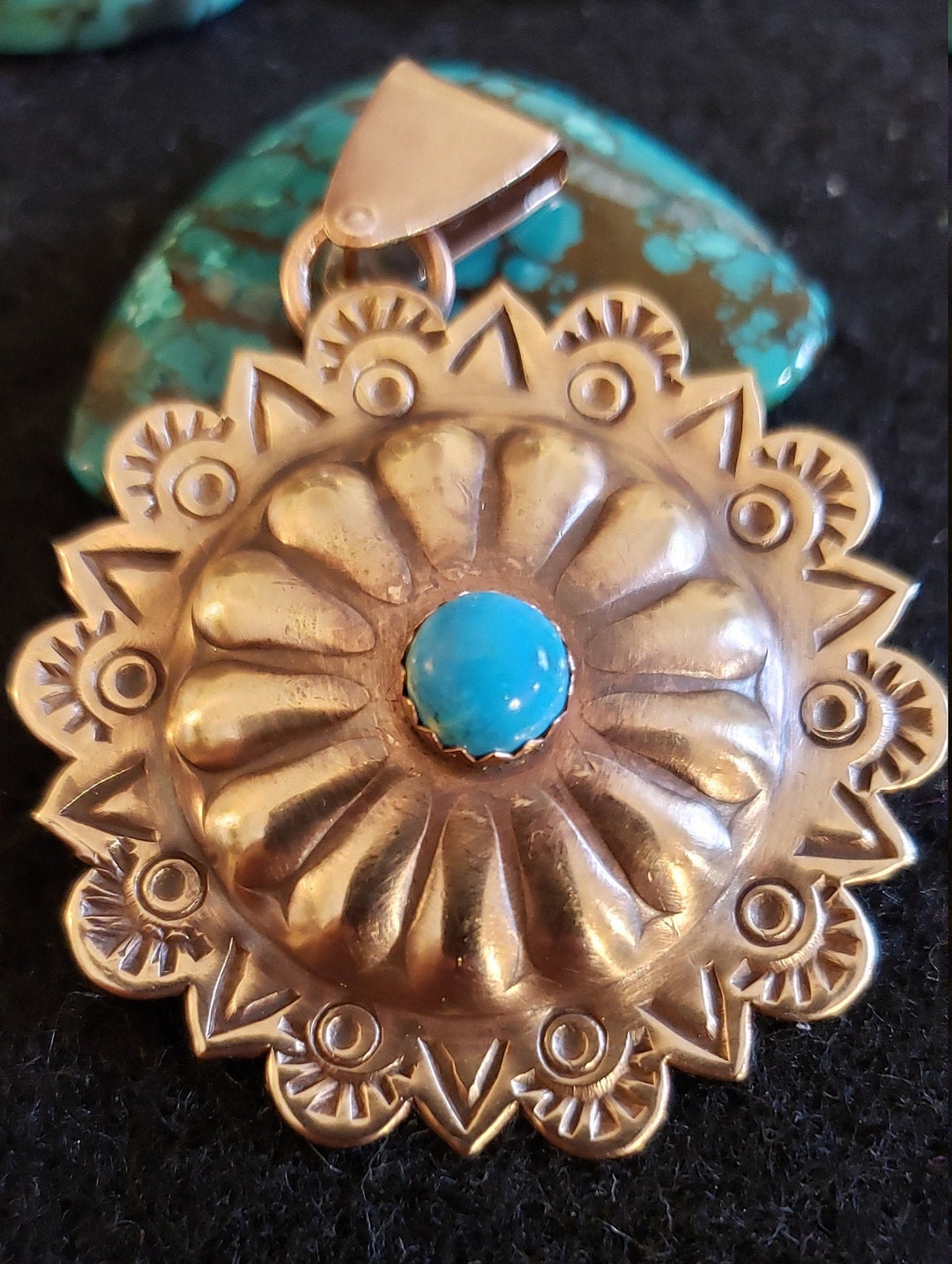 Handcrafted Concho Pendant Made From Fine Jeweler's Brass With ...