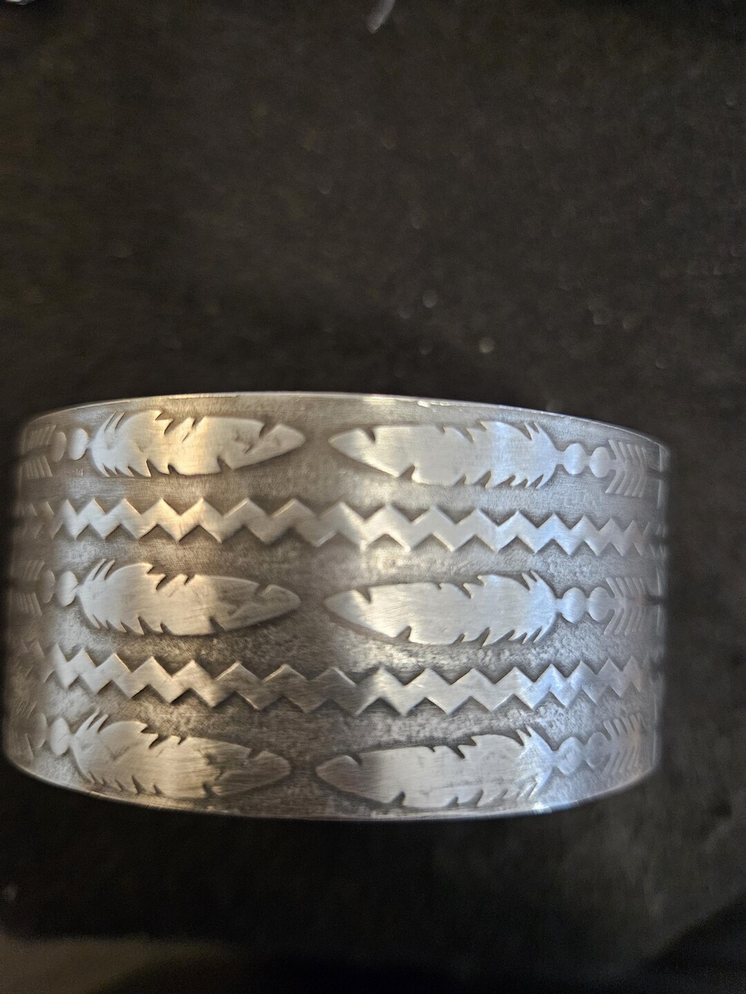 Hand-made Pewter Cuff Southwestern Flair - Etsy