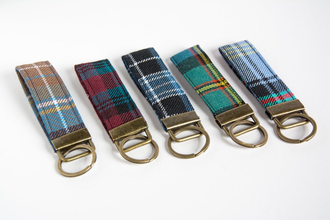 Bespoke Scottish Tartan Key Fob Bespoke Tartan Key Ring - Etsy