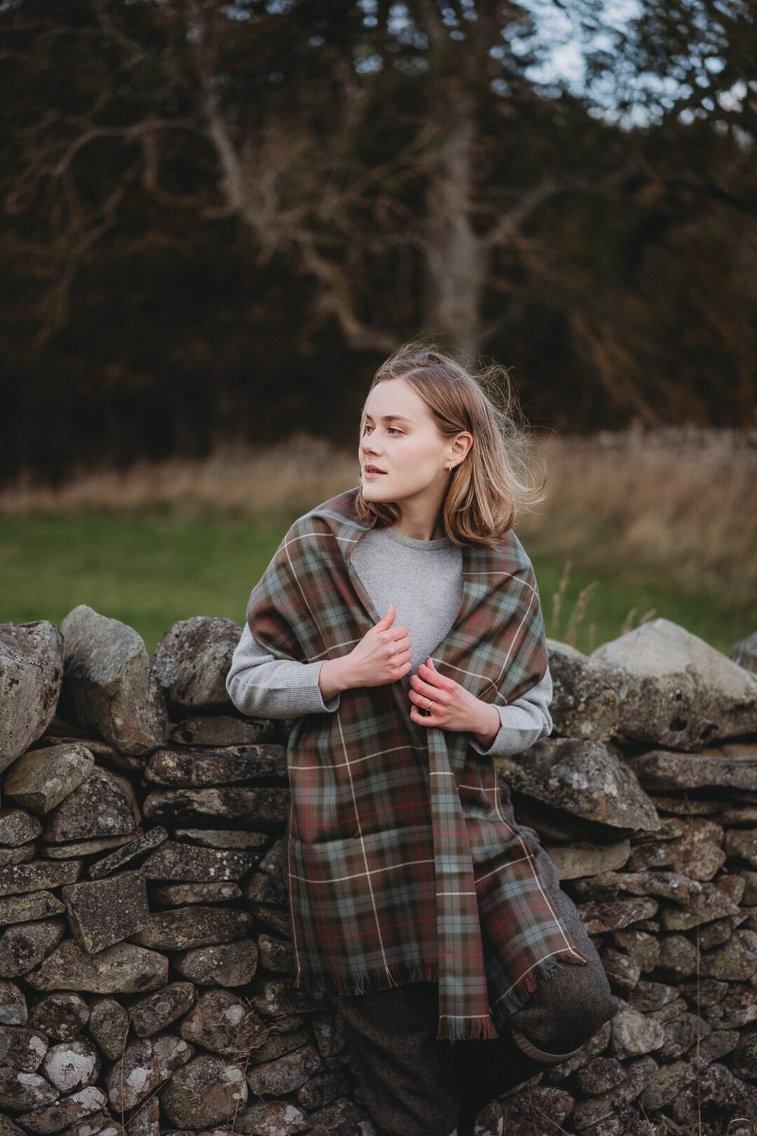 Fraser Hunting Weathered Tartan Scarf | Unisex Scottish Tartan Scarf ...