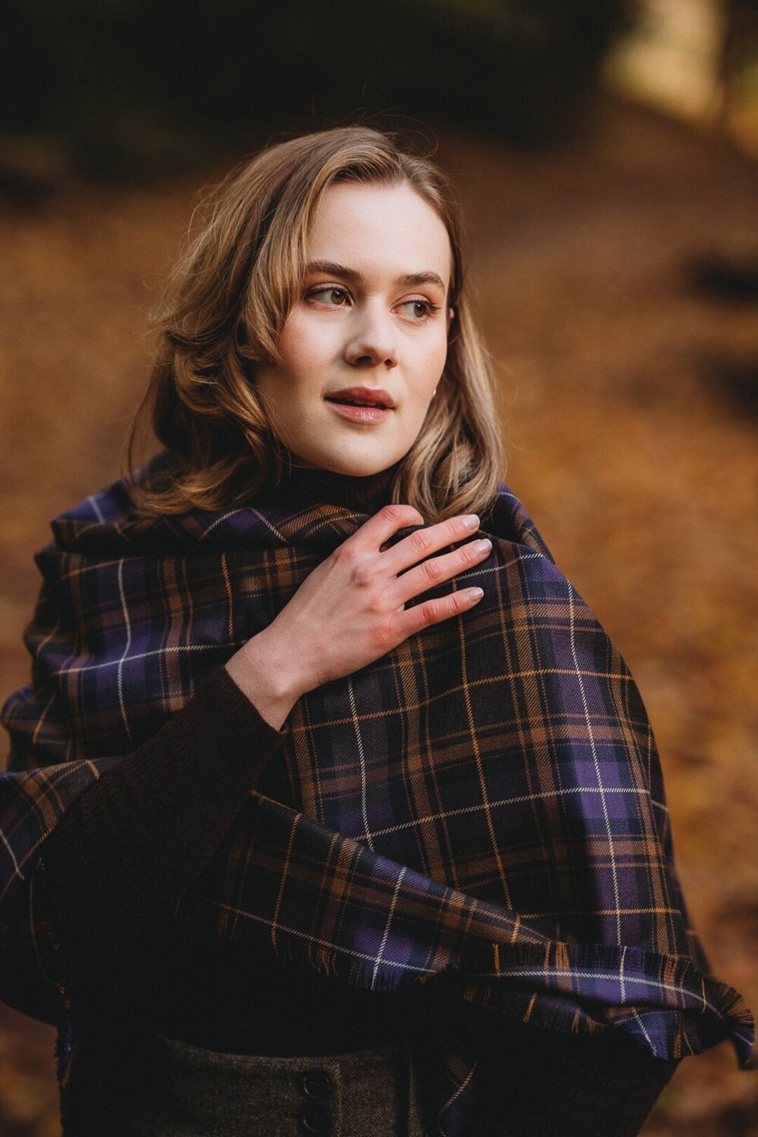Scottish Peat Tartan Shawl Made in Scotland Scottish Tartan Shawl ...