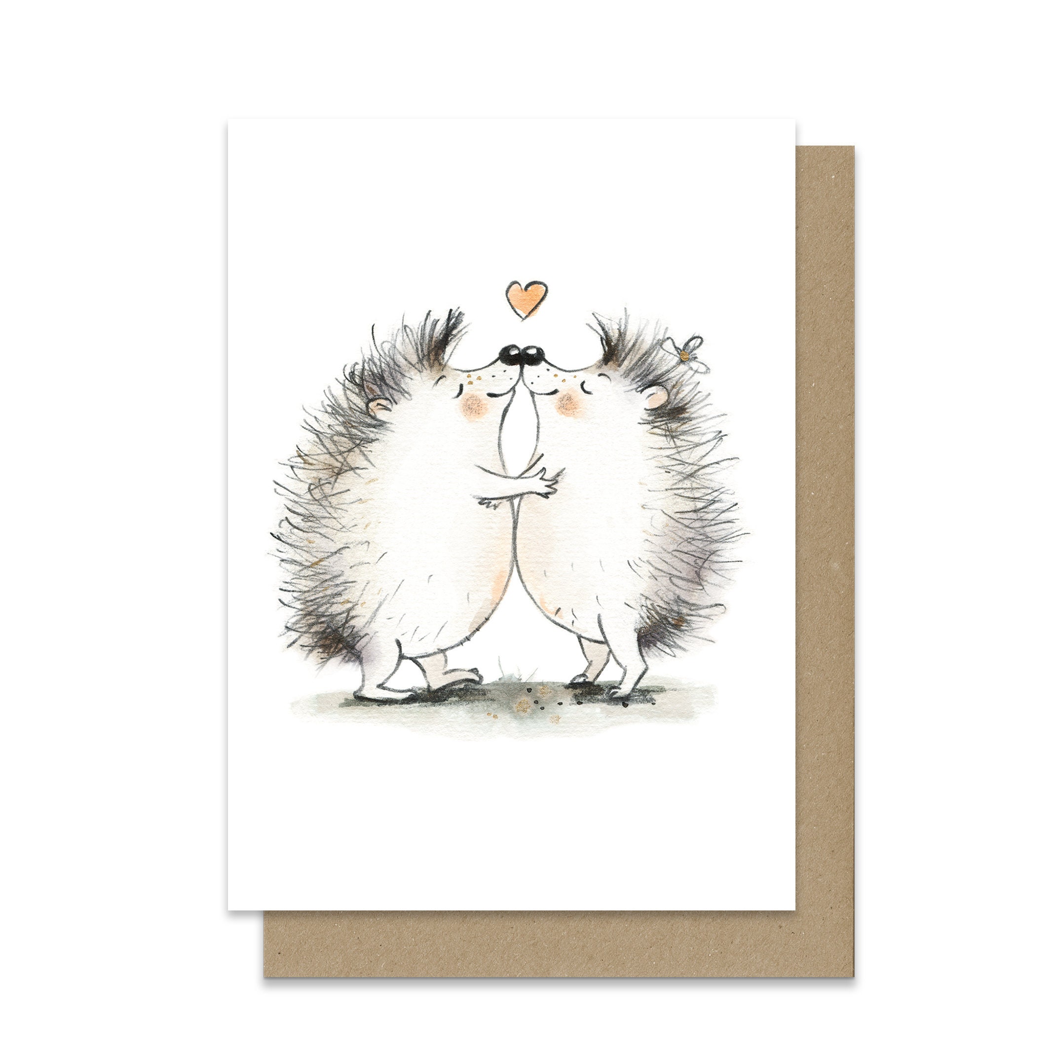 Set of 6 Handmade Postcards on Premium Paper. Cute Hedgehogs. Handmade ...