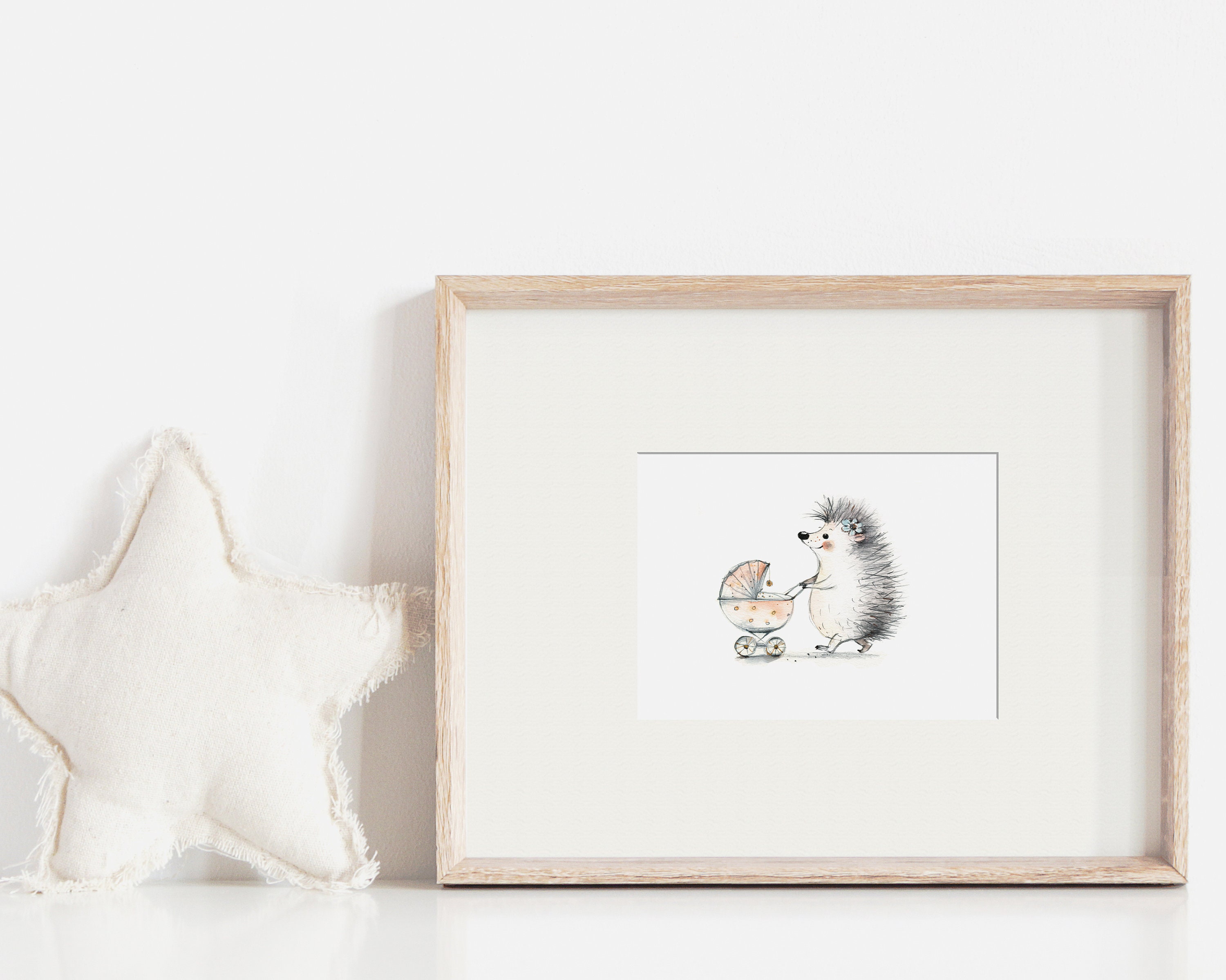 Handmade Postcard on Premium Paper. Original Gift. Mother With - Etsy