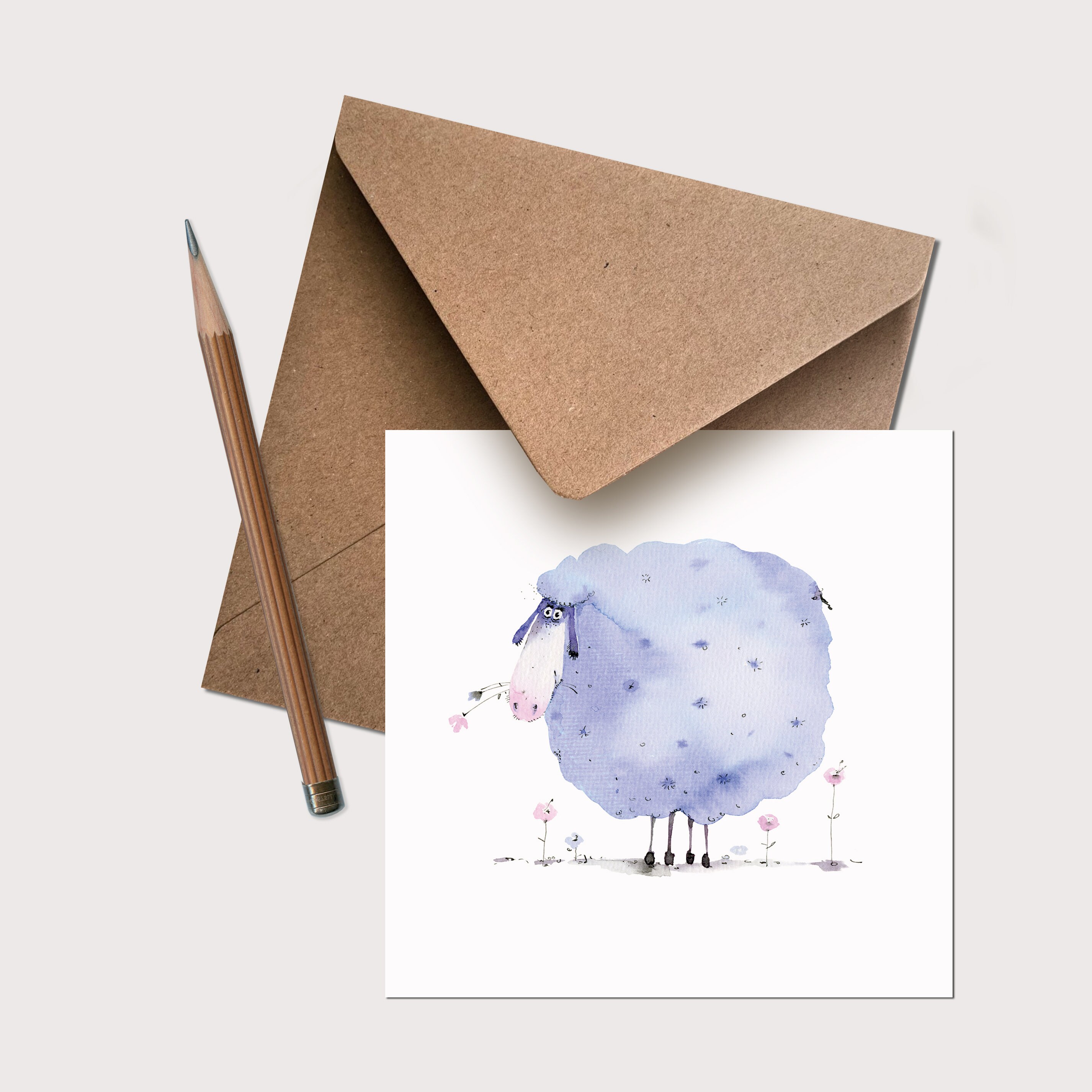 Handmade Postcard on Premium Paper. Delicate Watercolor - Etsy