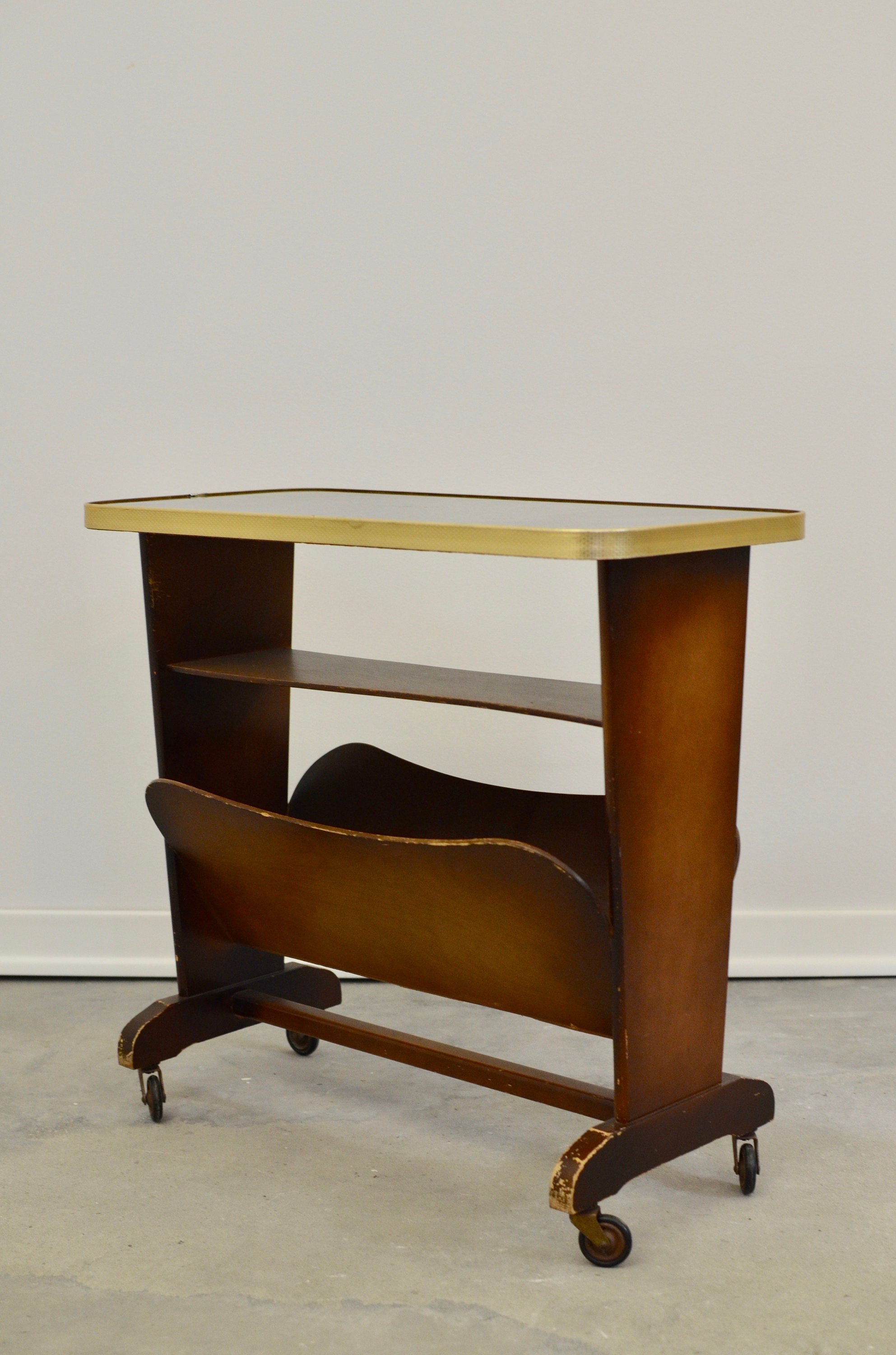 Vintage Side Table/magazine Holder, 1960s - Etsy