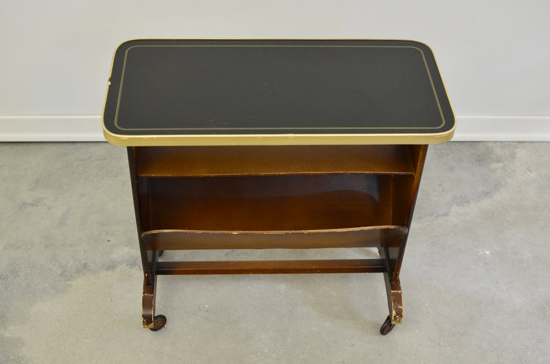 Vintage Side Table/magazine Holder, 1960s - Etsy