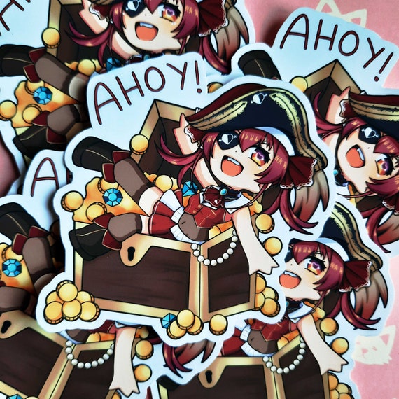 Houshou Marine Ahoy Hololive Vinyl Stickers - Etsy