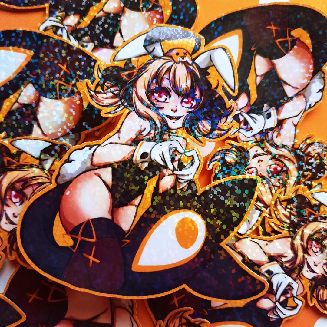 Hololive EN Justice Gigi Murin Bunny Outfit Vinyl Sticker Kawaii Anime ...