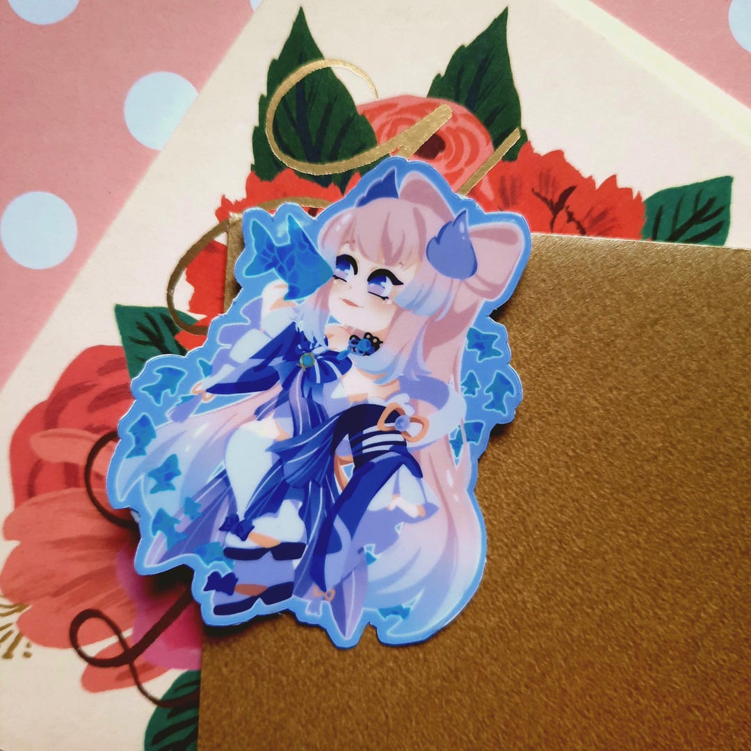Genshin Impact Sangonomi Kokomi Cute Vinyl Waterproof Sticker - Etsy