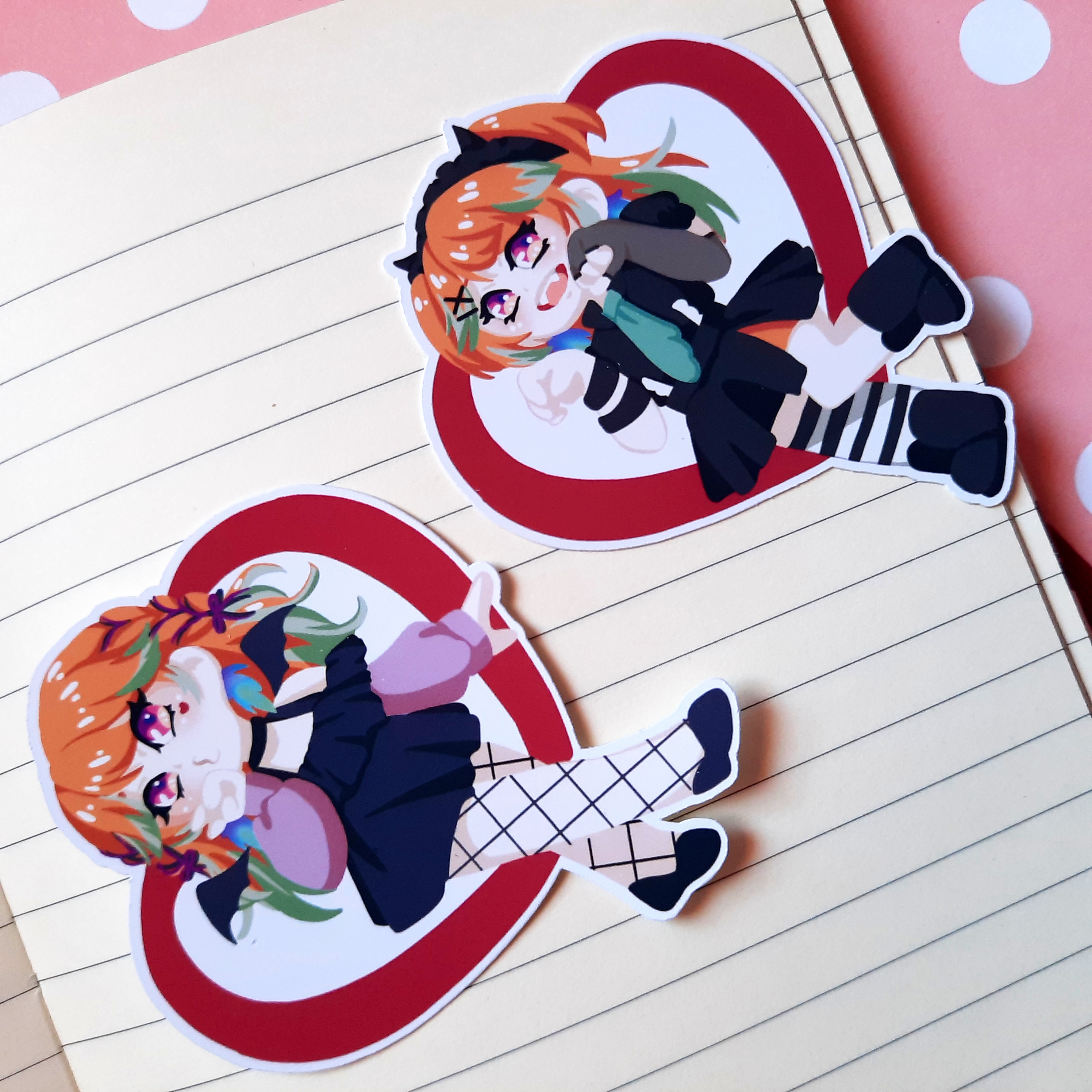 Hololive EN Myth Takanashi Kiara Cover Inspired Kawaii Vinyl Stickers ...