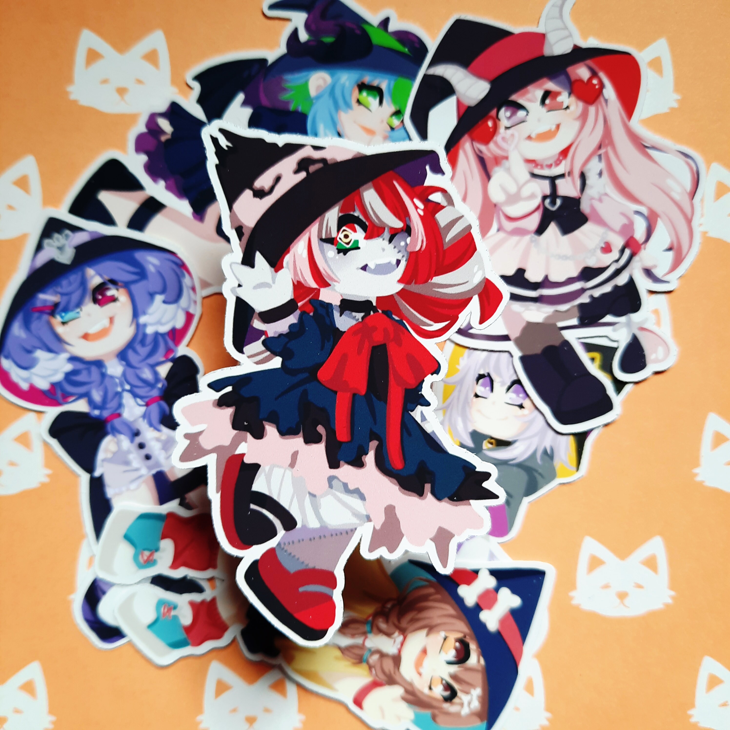 Hololive Vshojo Nijisanji Witch Themed Kawaii Vinyl Stickers Inktober ...