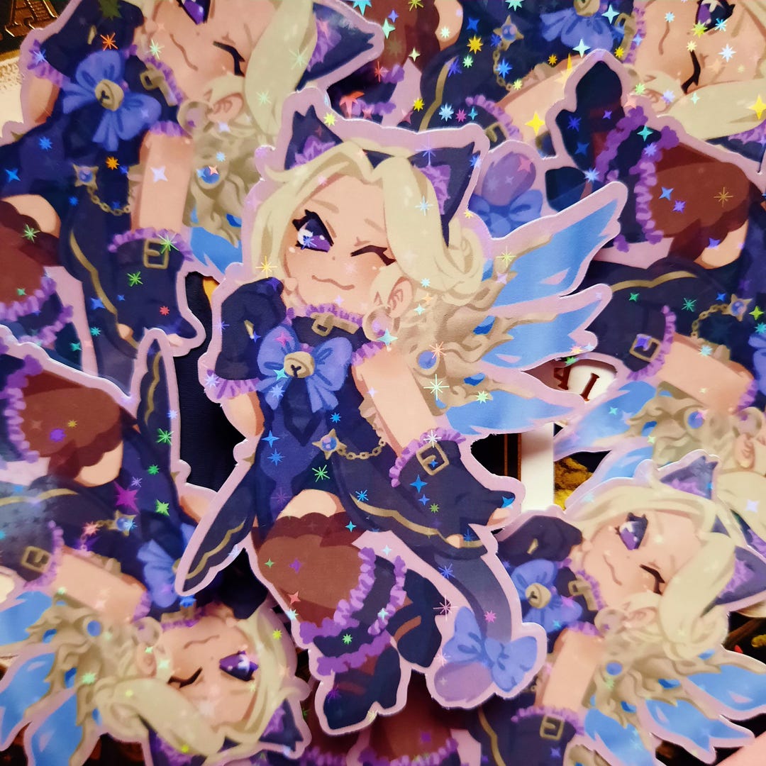 Overwatch 2 Mercy Neko Black Cat Halloween Vinyl Waterproof Sticker - Etsy