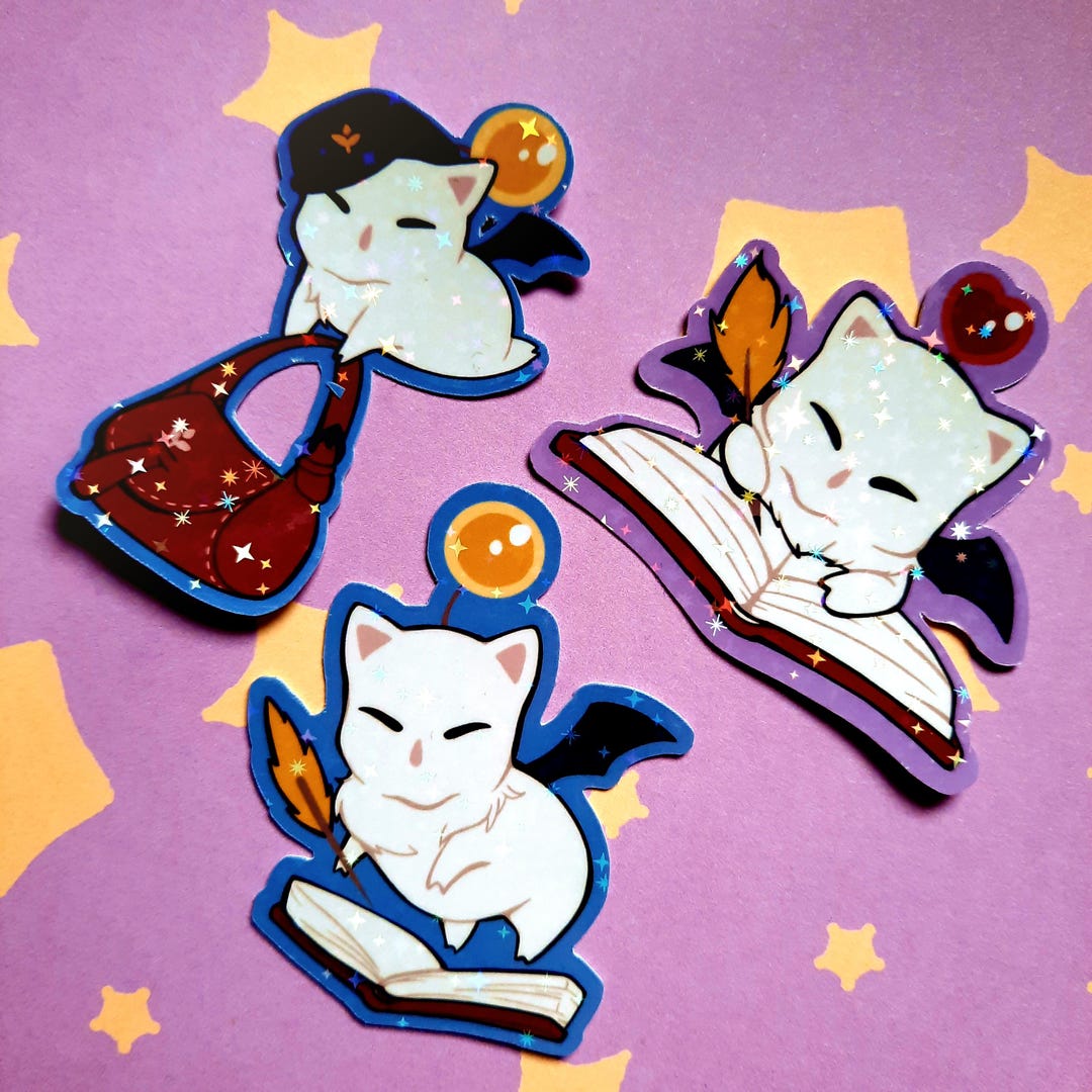 Final Fantasy XIV Moogle Post Heart Book Vinyl Waterproof Sticker - Etsy