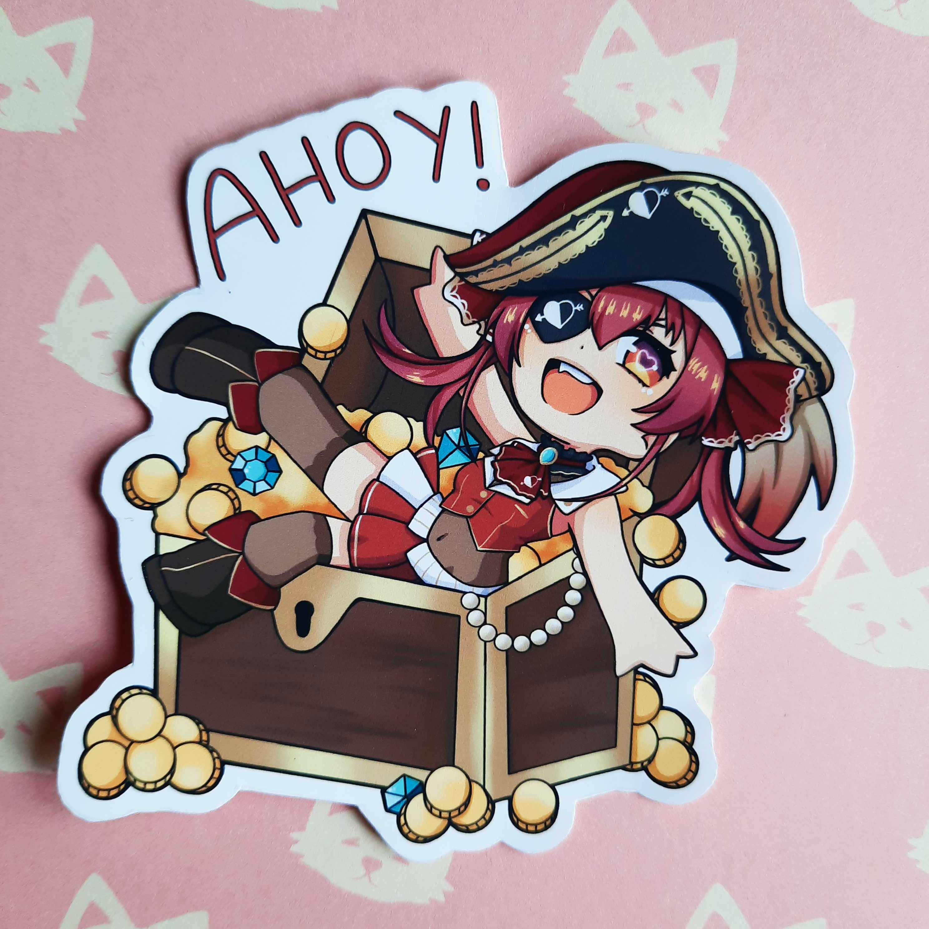 Houshou Marine Ahoy Hololive Vinyl Stickers - Etsy
