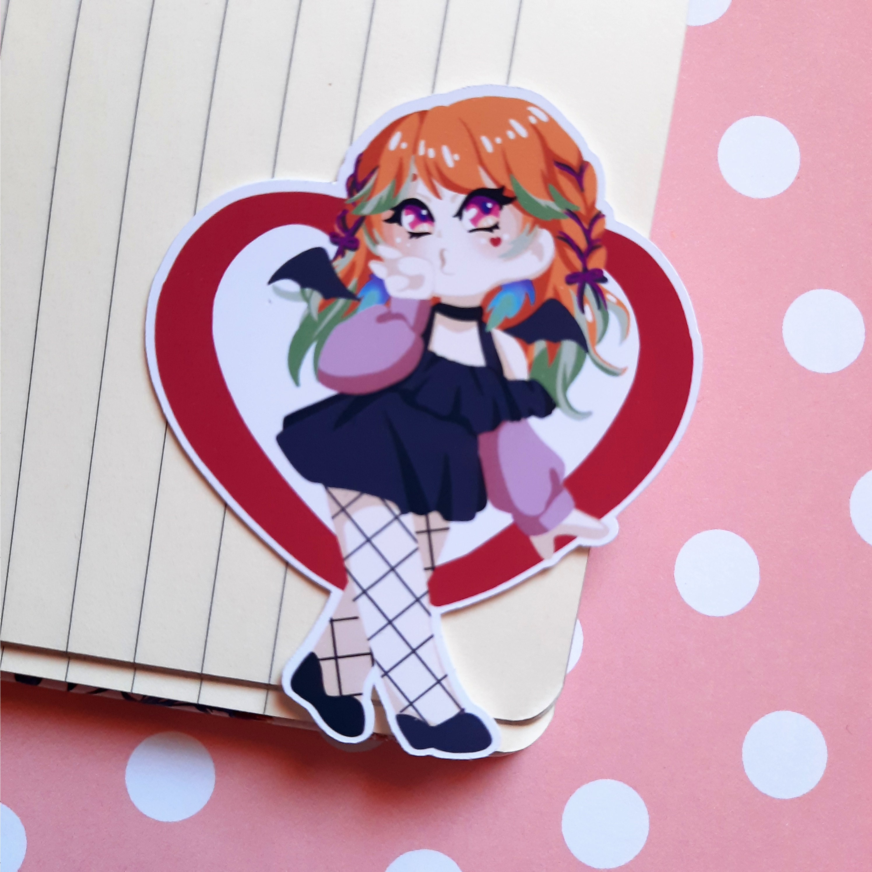 Hololive EN Myth Takanashi Kiara Cover Inspired Kawaii Vinyl Stickers ...