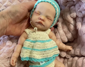 Mini Silicone Baby Doll 11 Inch Baby Girl Eyes Open, Full Body Silicone ...