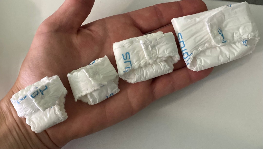 Mini Diapers for Reborn Mini Ooak Silicone Baby Doll 3-7 Micro Preemie ...