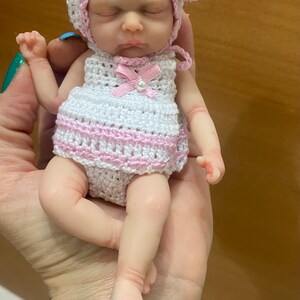 Mini Silicone Baby Doll Girl 6 Inch Poseable, Full Body Silicone ...