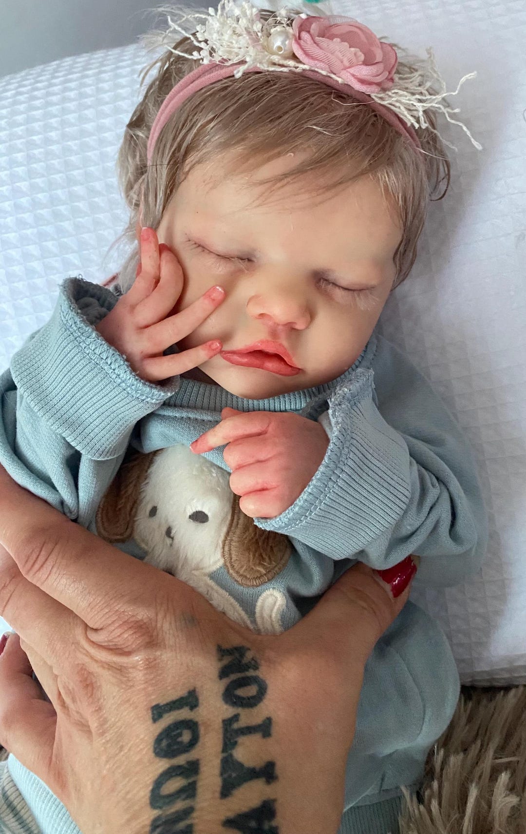 Platinum Silicone Baby Full Body 18 Inch Rooted Mohair Hair - Etsy