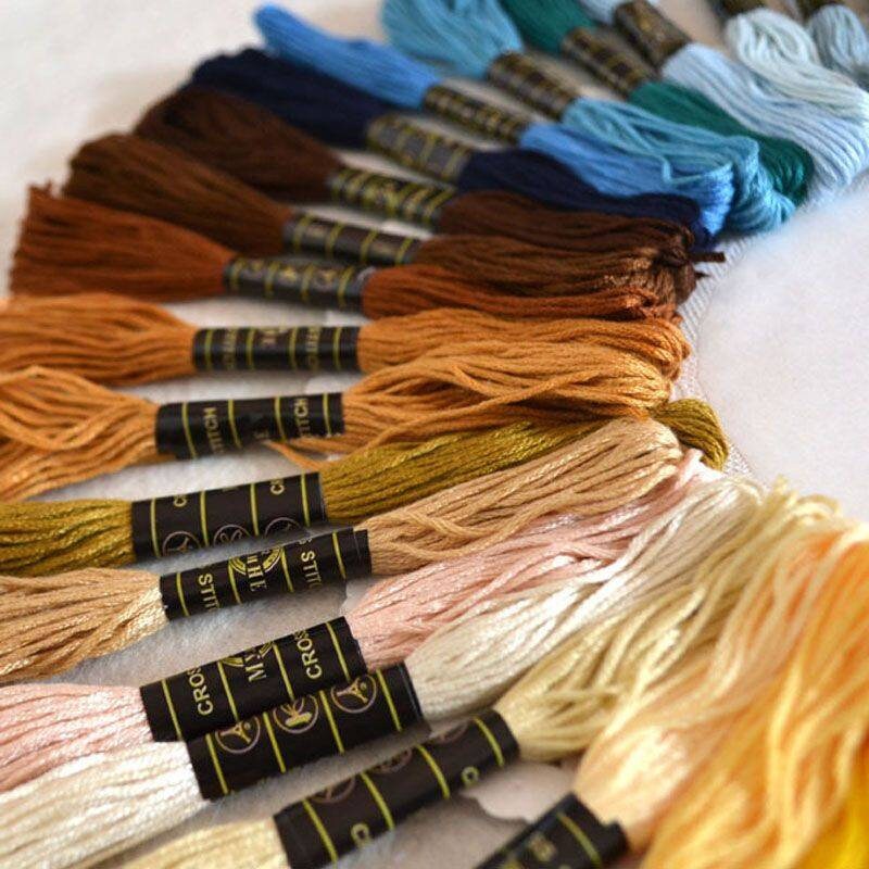 12/24/36/50/100pcs Colorful Cross Stitch Thread Hand Embroidery Sewing ...
