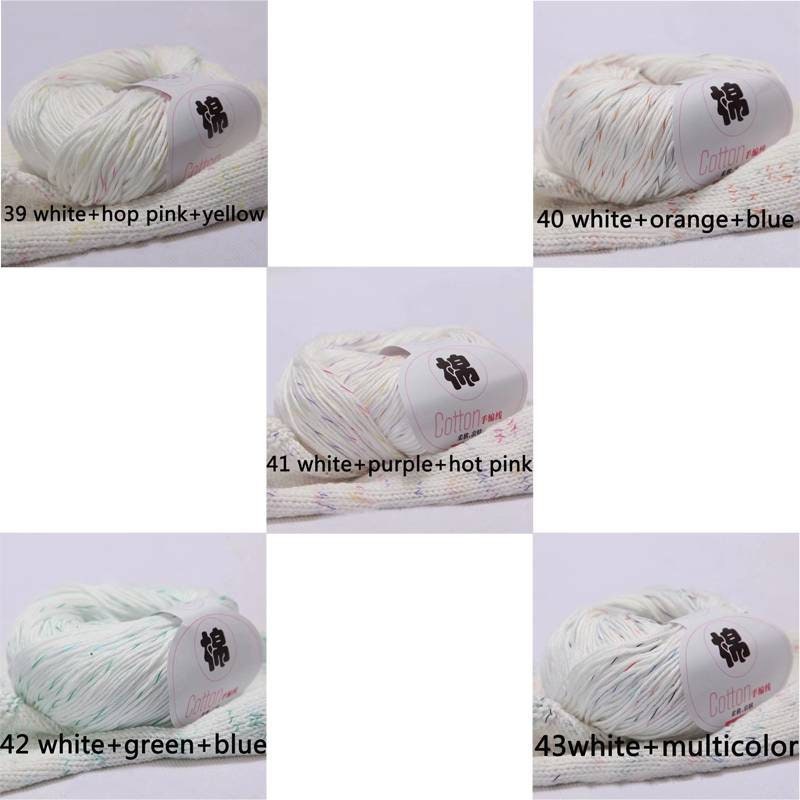 44colors High Quality 10 Ply Breathable Soft Cotton Knitting Crochet ...