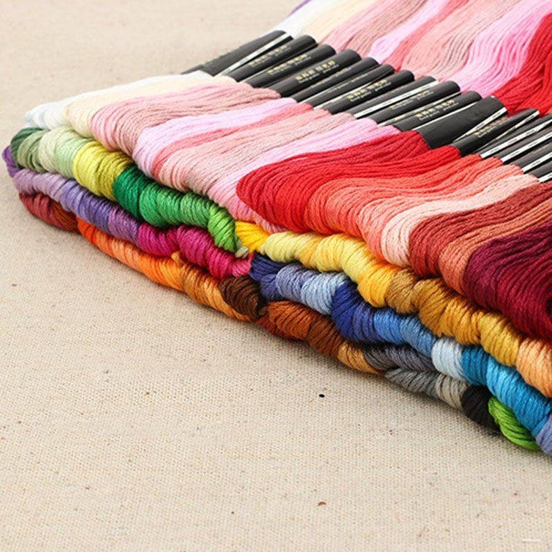 12/24/36/50/100pcs Colorful Cross Stitch Thread Hand Embroidery Sewing ...