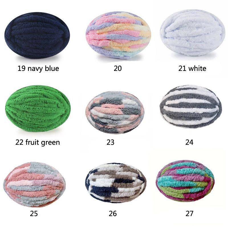 37colors 240g/roll 27m2cm Knitting Crochet Chenille Yarn - Etsy