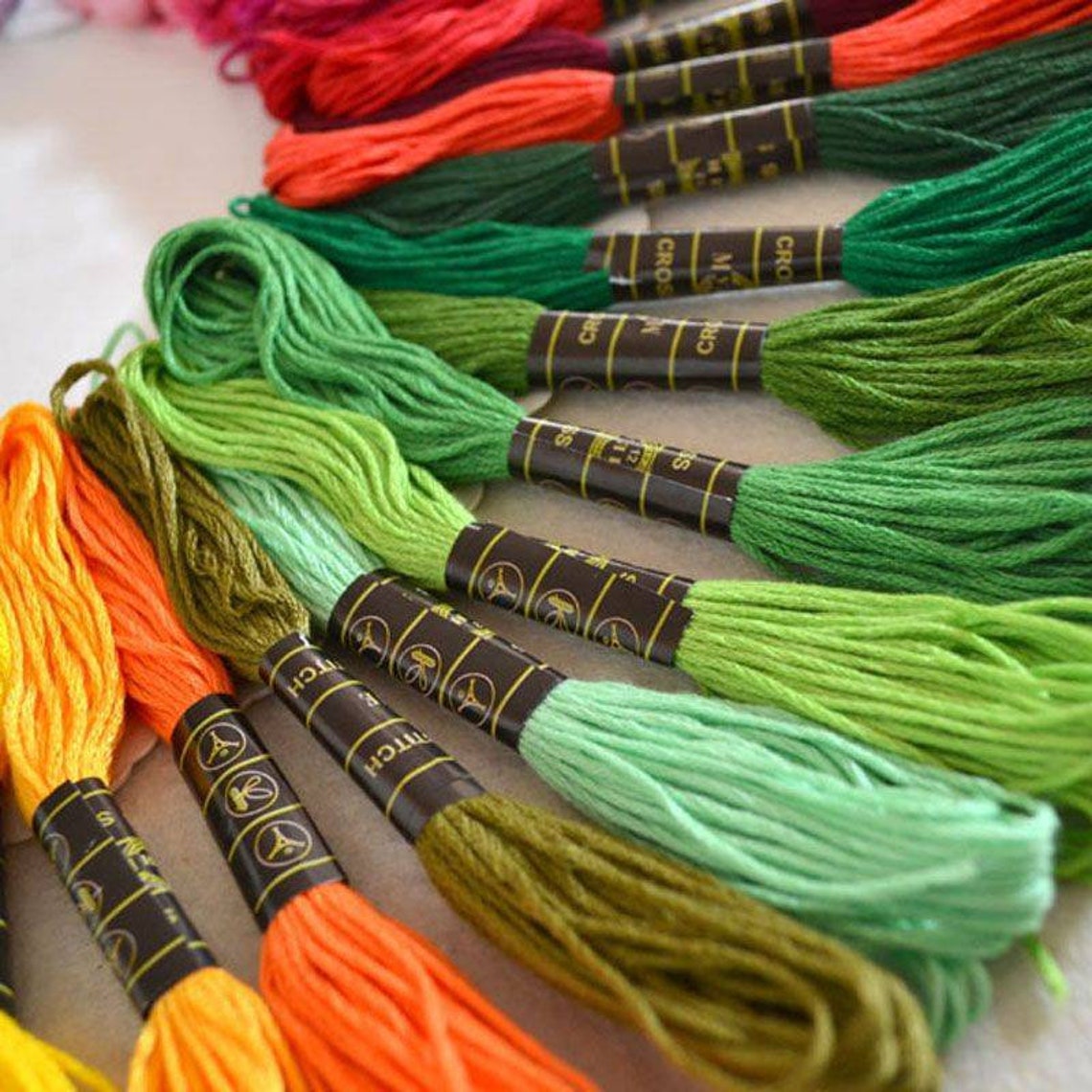 12/24/36/50/100pcs Colorful Cross Stitch Thread Hand Embroidery Sewing ...