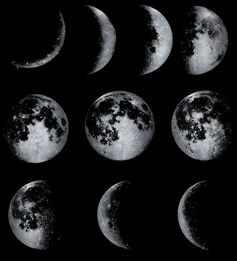 Silver Moon Clipart Instant Download Design Elements Moon - Etsy
