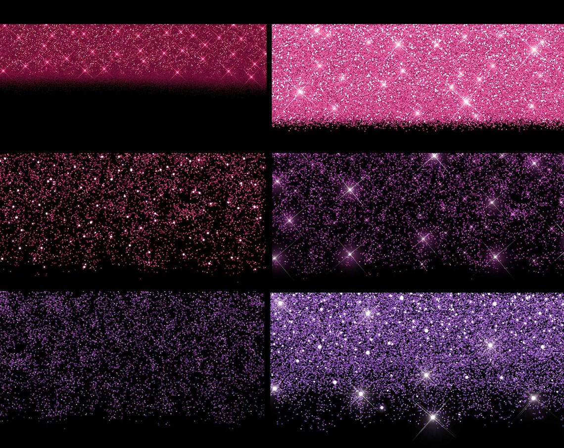 16 Color Glitter Borders Overlay, Digital Pack, Instant Download ...