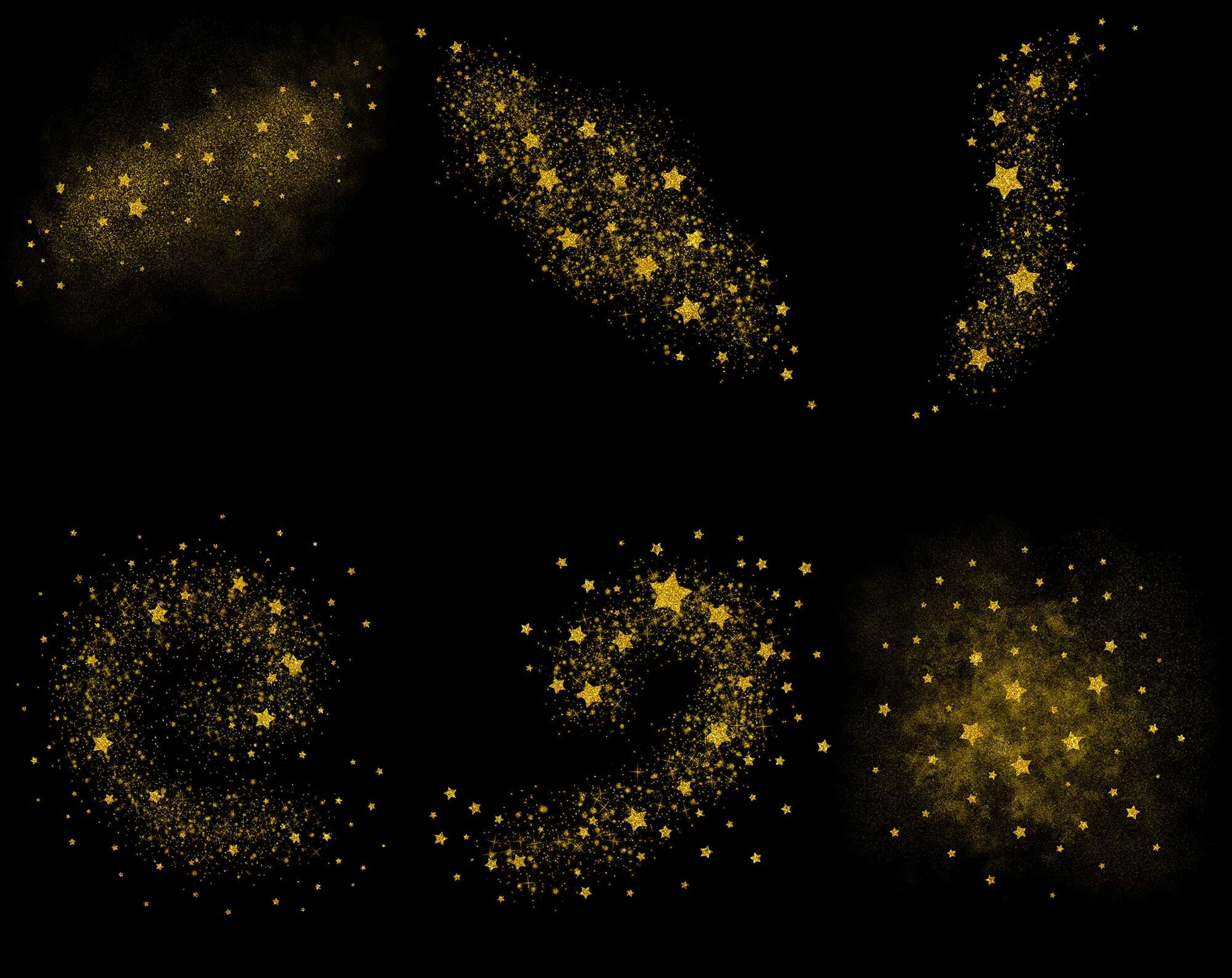 16 PNG Digital Gold Stardust Sofort Download Design | Etsy