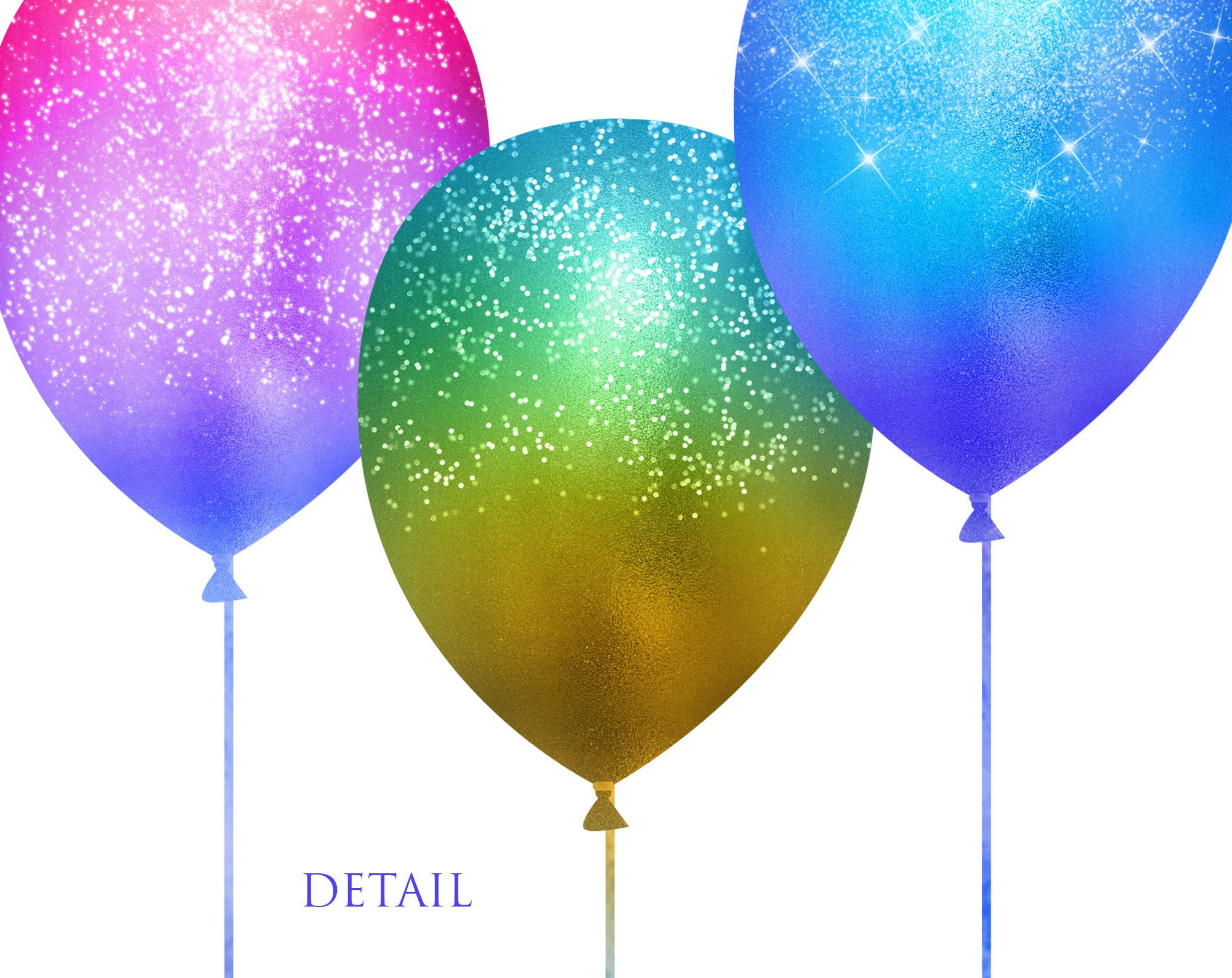 20 PNG Rainbow Balloons Instant Download Design Elements - Etsy