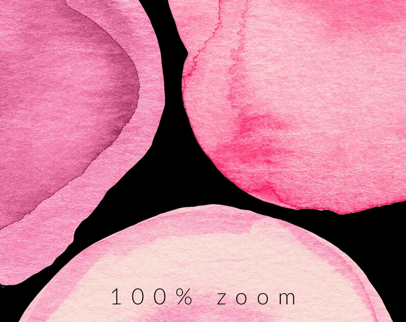 16 Digital Watercolor Circles, Round Design Elements, Clip Art, Pink ...