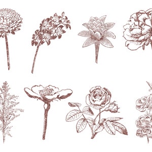 20 PNG Rose Gold Glitter Flowers, Clip Art, Design Elements, Floral ...
