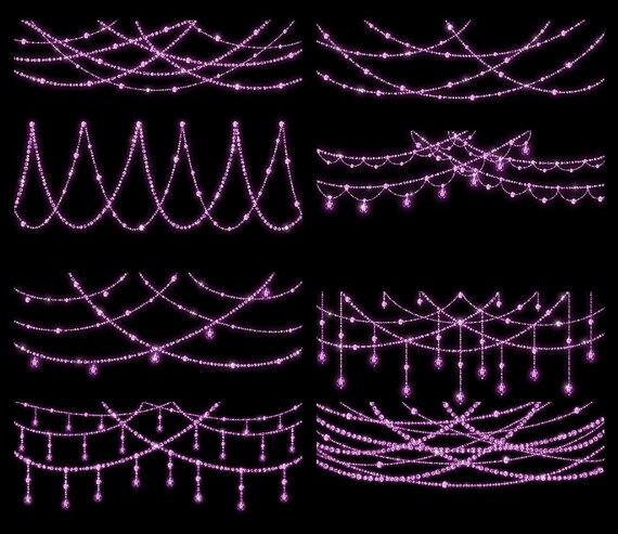 Purple Rhinestone Borders 3D Rhinestone French Border Candy Heart
